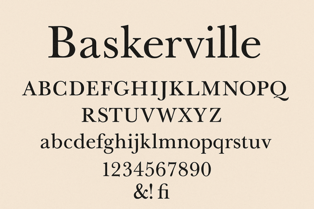 Baskerville tipografía: Historia, usos y ujemplos